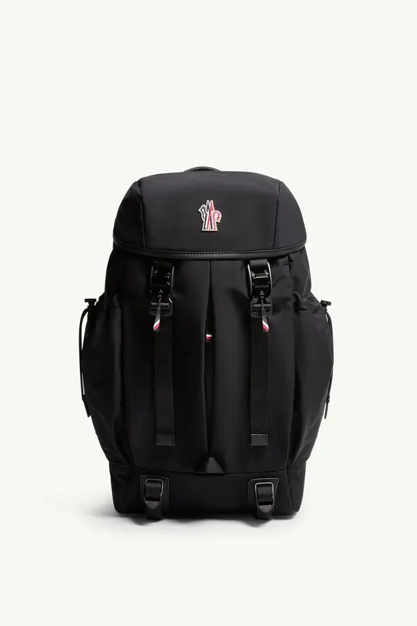 Moncler Leather-trimmed Backpack - Black
