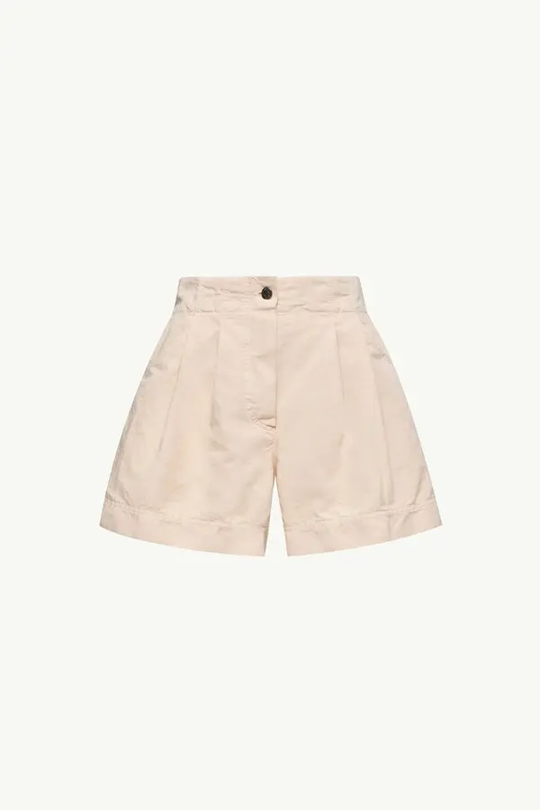 Moncler Cotton & Linen Blend Shorts