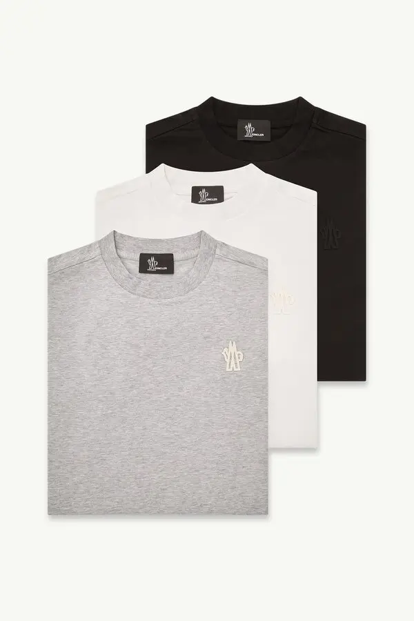 Moncler Logo Patch Cotton Blend T-shirt