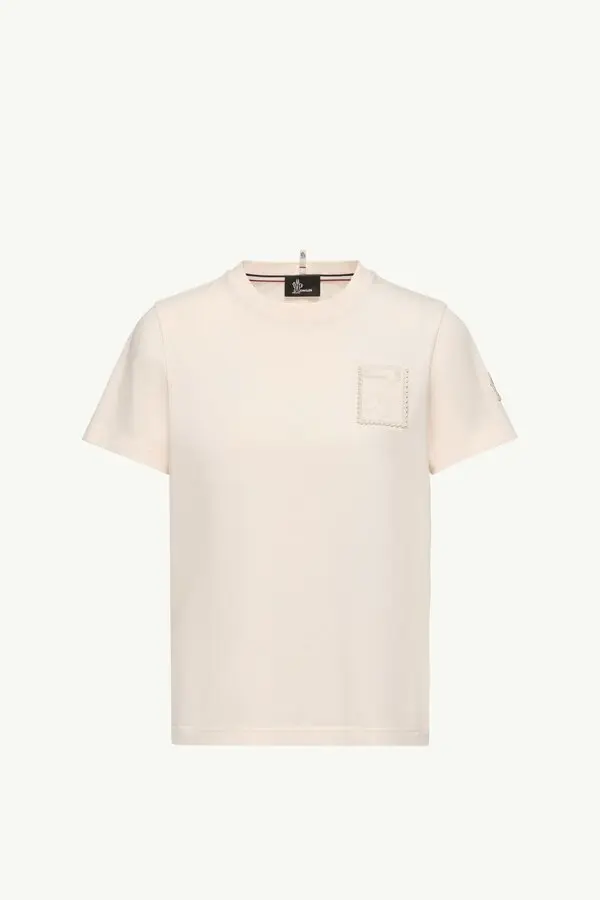 Moncler Botanical Patch Cotton Blend T-shirt