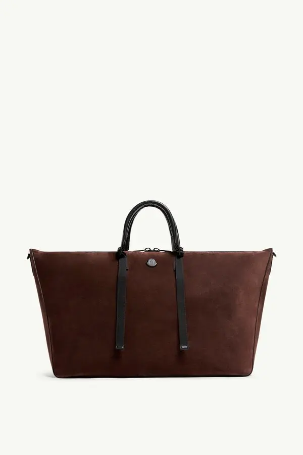Moncler Carlo Suede Duffle Bag