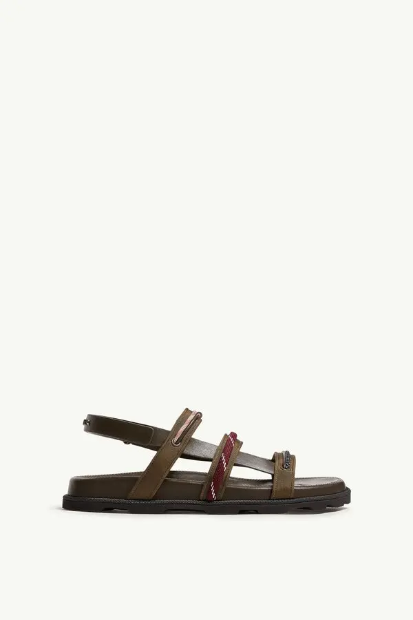 Moncler Vera Isla Nappa Leather Sandals - Green
