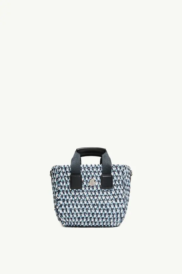 Moncler Micro Caradoc Raffia Tote Bag - Blue