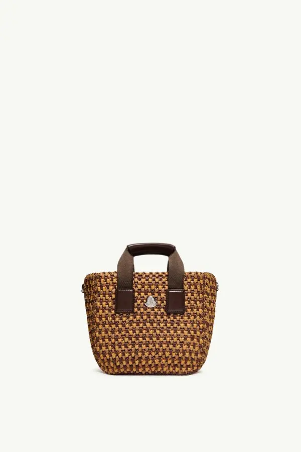 Moncler Micro Caradoc Raffia Tote Bag - Multicolor