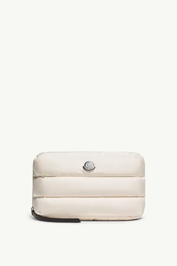 Moncler Caradoc Quilted Beauty Case - White