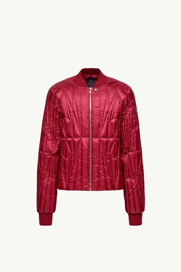 MONCLER + RICK OWENS Geocamo Flight Down Bomber Jacket - Red