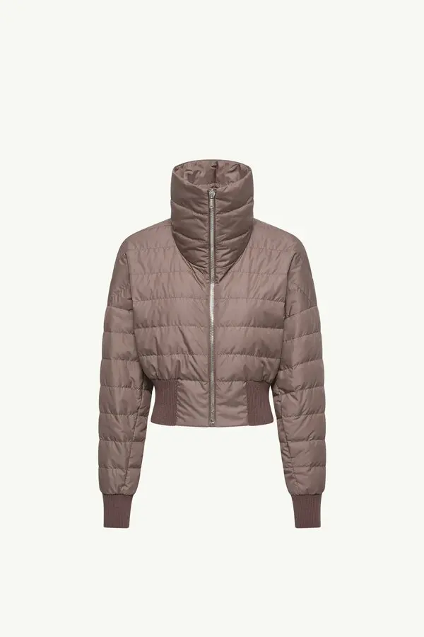 MONCLER + RICK OWENS Cropped Down Jacket - Brown
