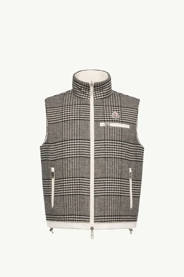 Moncler Gienah Reversible Wool Blend Down Vest