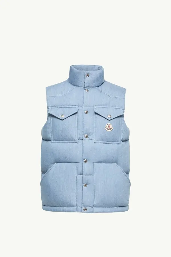 Moncler Ervional Denim Down Vest
