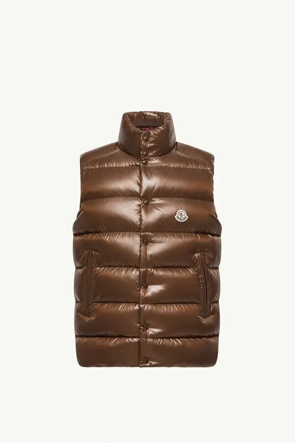Moncler Tibb Down Vest - Brown