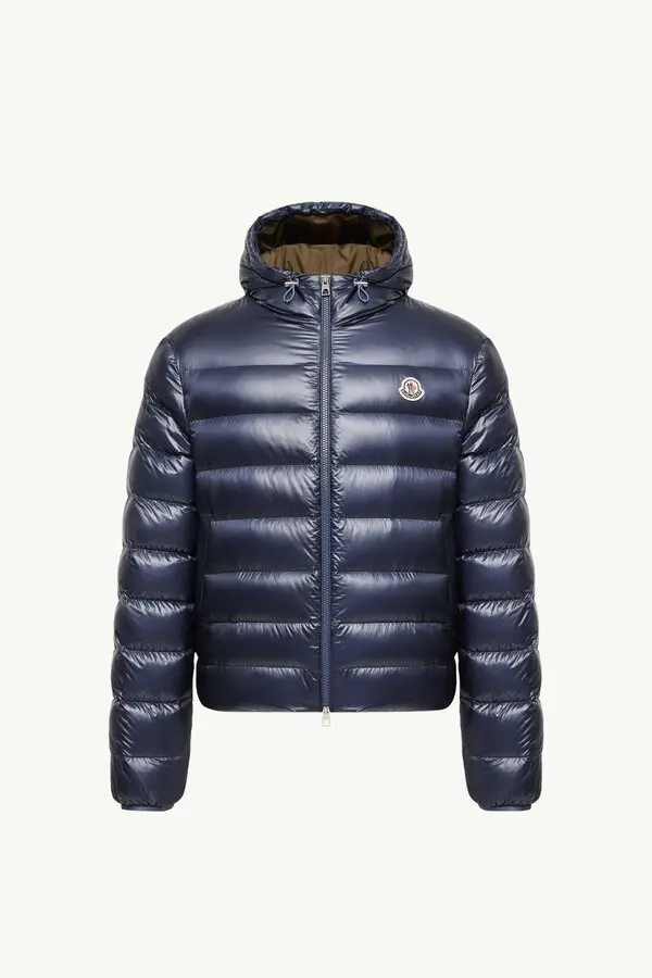 Moncler Forzo Hooded Packable Short Down Jacket - Blue