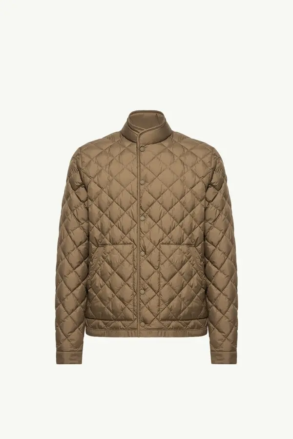 Moncler Oise Diamond Quilted Short Down Jacket - Green
