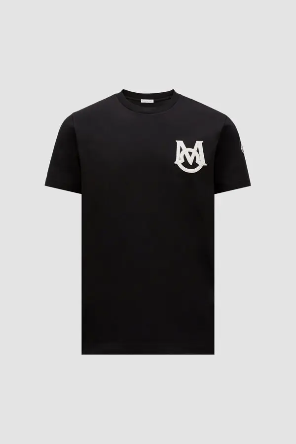 Moncler Monogram Cotton T-shirt - Black