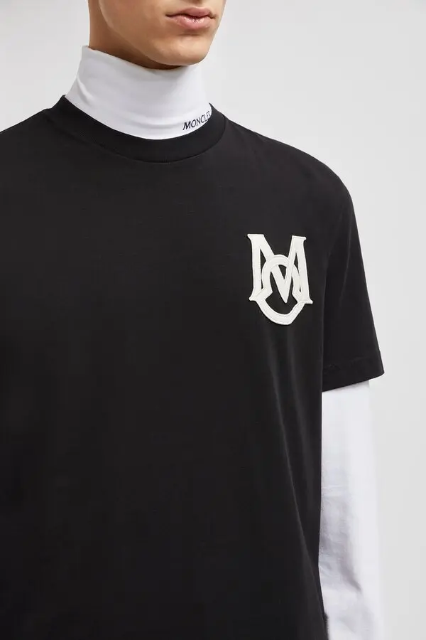 Moncler Monogram Cotton T-shirt - Black