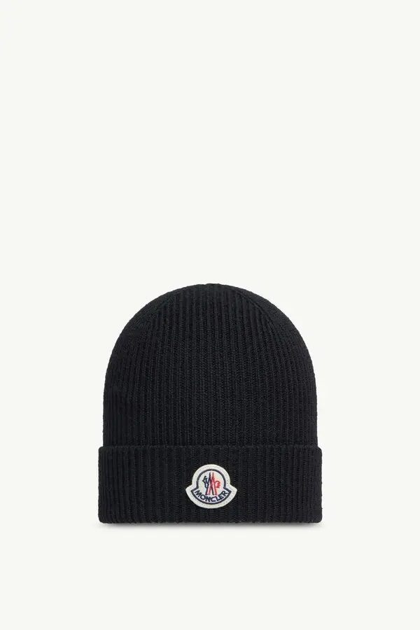 Moncler Wool Beanie - Black
