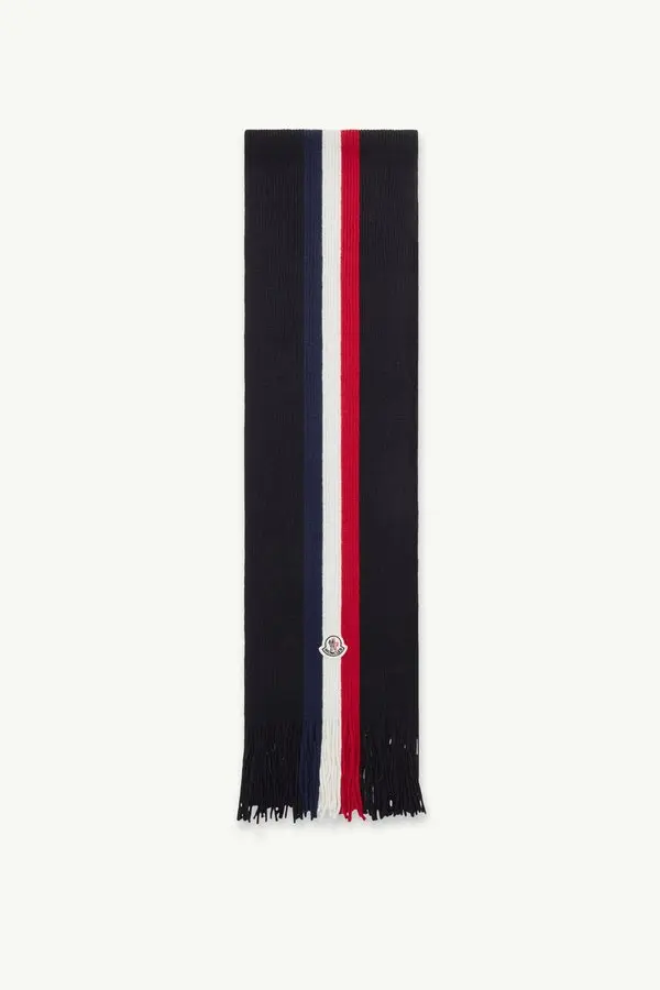 Moncler Tricolor Wool Scarf