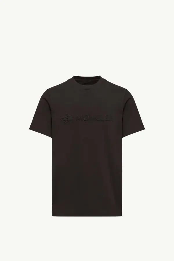 Moncler Logo Cotton T-shirt - Black