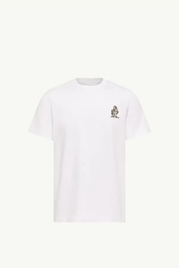 Moncler Logo Cotton T-shirt - White
