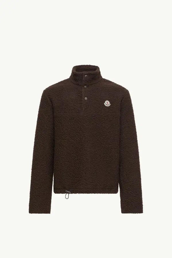 Moncler Logo Knit Sweatshirt - Brown