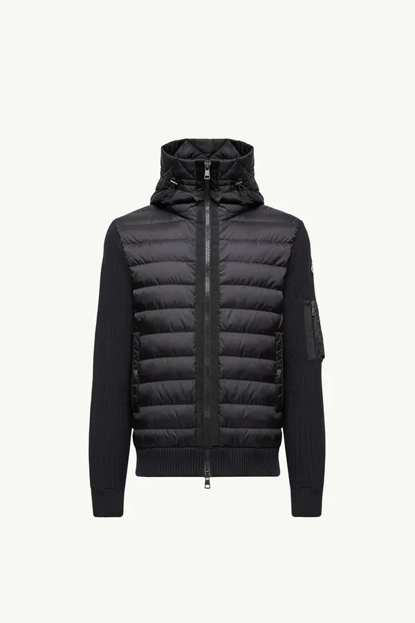 Moncler Padded Zip-up Cardigan - Black
