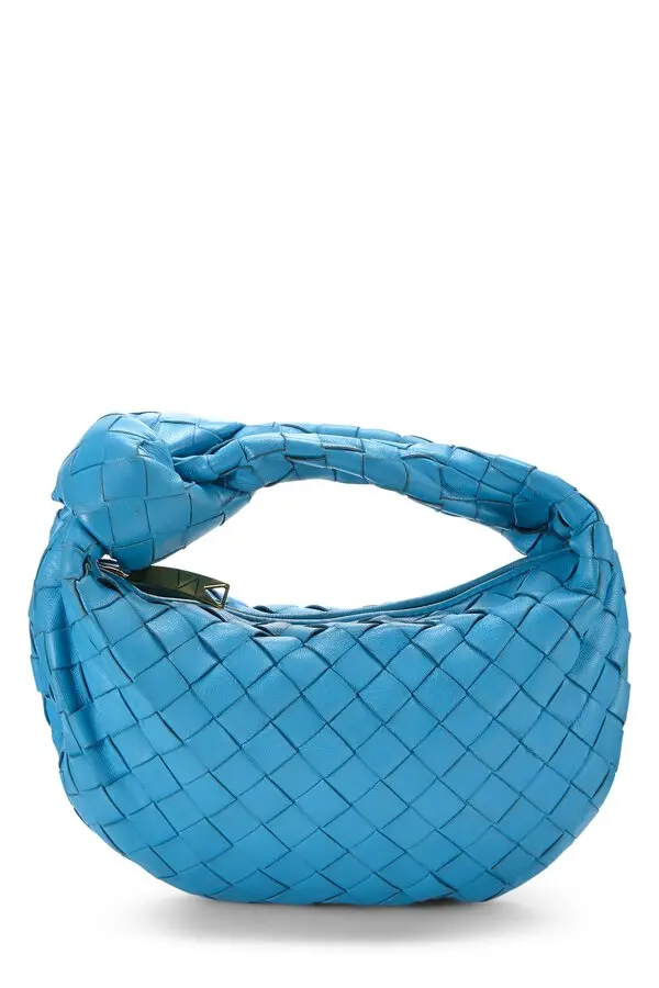 Bottega Veneta Jodie Woven Leather Bag - Blue
