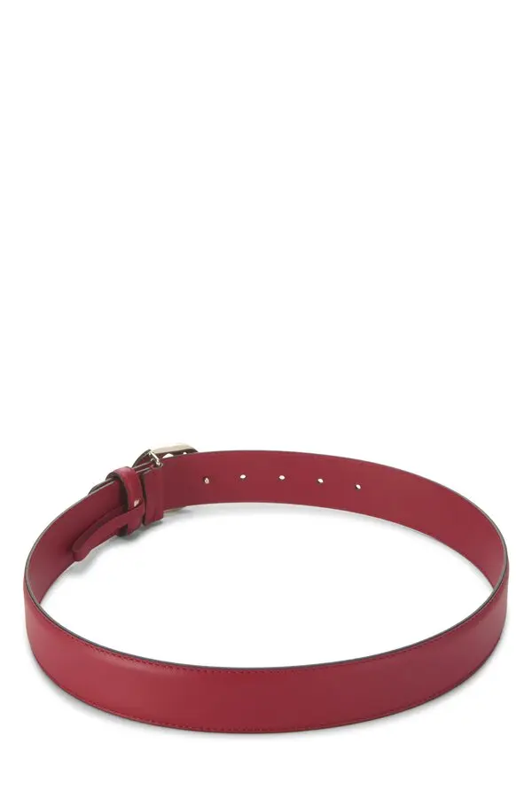 Gucci Interlocking Logo Belt - Red