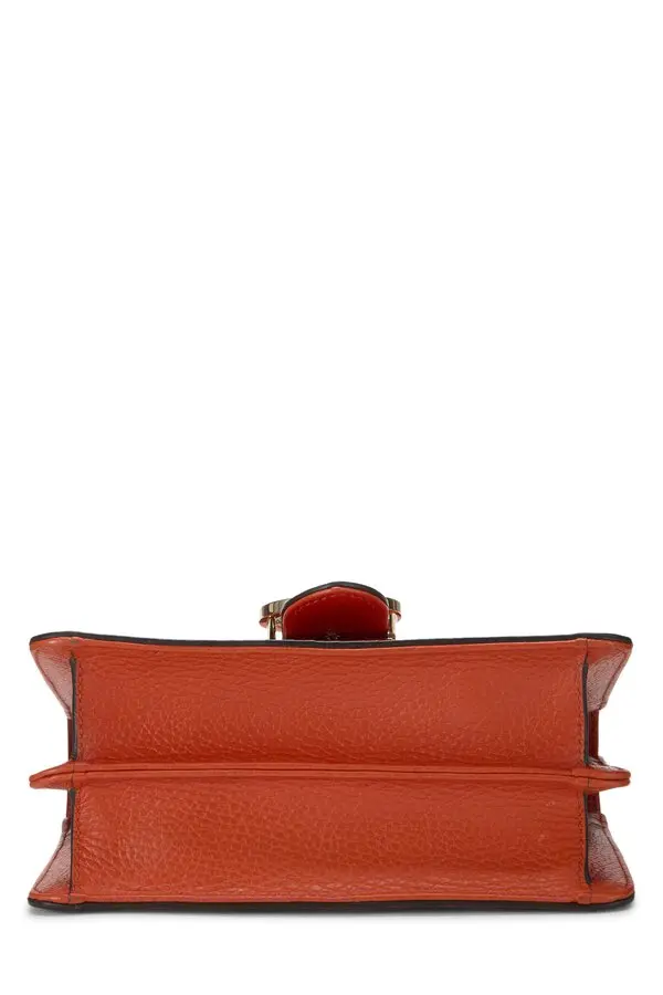 Gucci Leather Interlocking Crossbody Bag - Orange