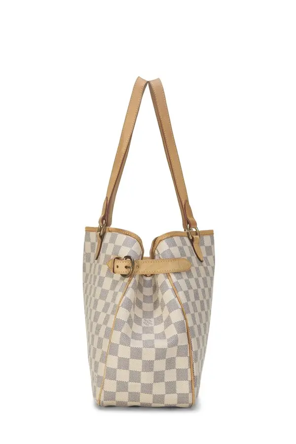 LOUIS VUITTON Damier Azur Batignolles Horizontal Special Order Tote - Brown
