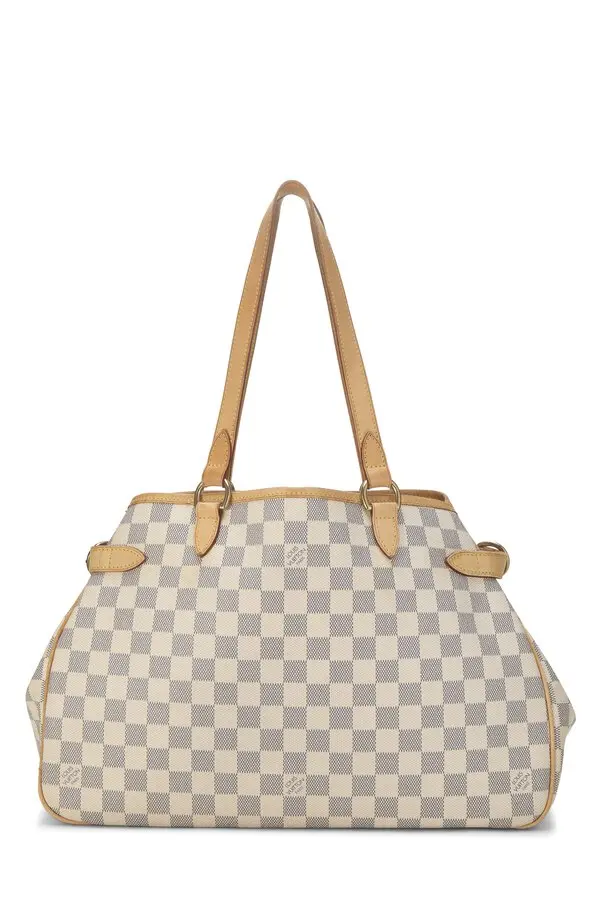 LOUIS VUITTON Damier Azur Batignolles Horizontal Special Order Tote - Brown
