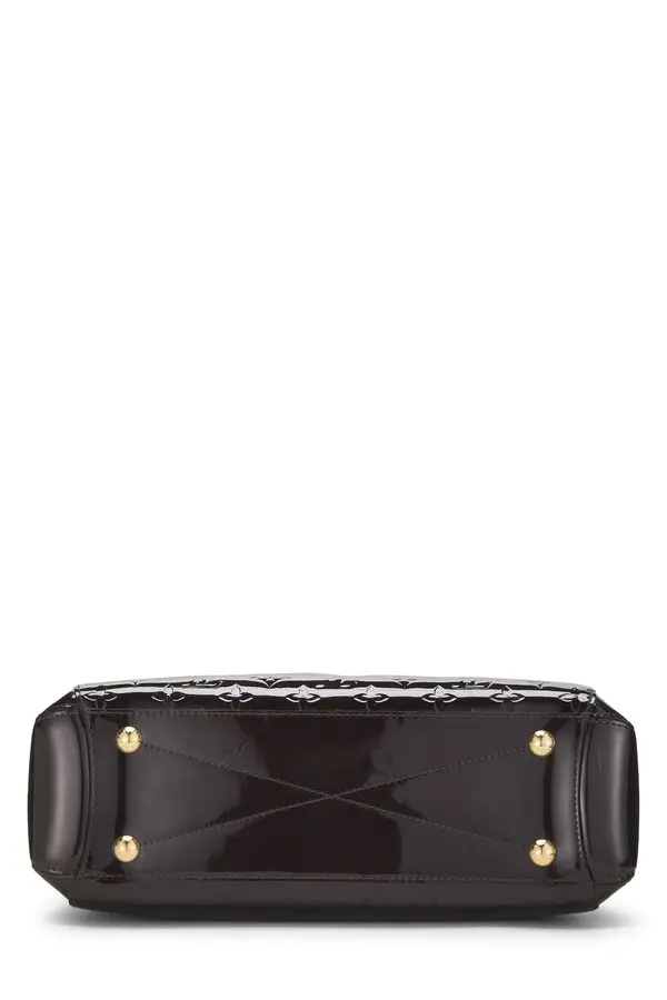 LOUIS VUITTON Monogram Vernis Montaigne Top Handle Bag - Black