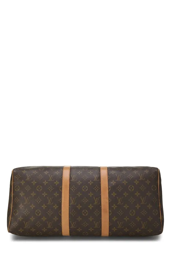 LOUIS VUITTON Monogram Keepall 50 Duffle Bag - Brown