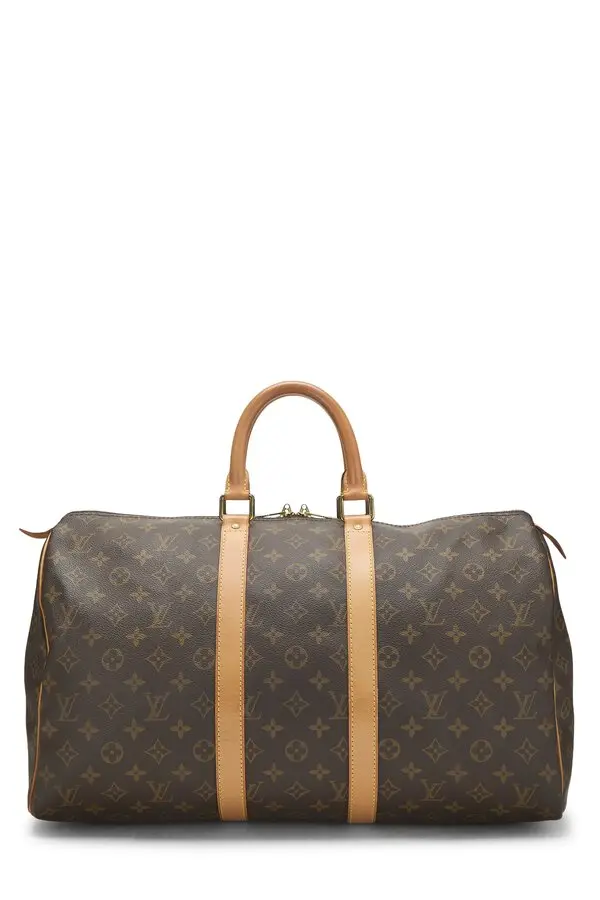 LOUIS VUITTON Monogram Keepall Bag 45 - Brown