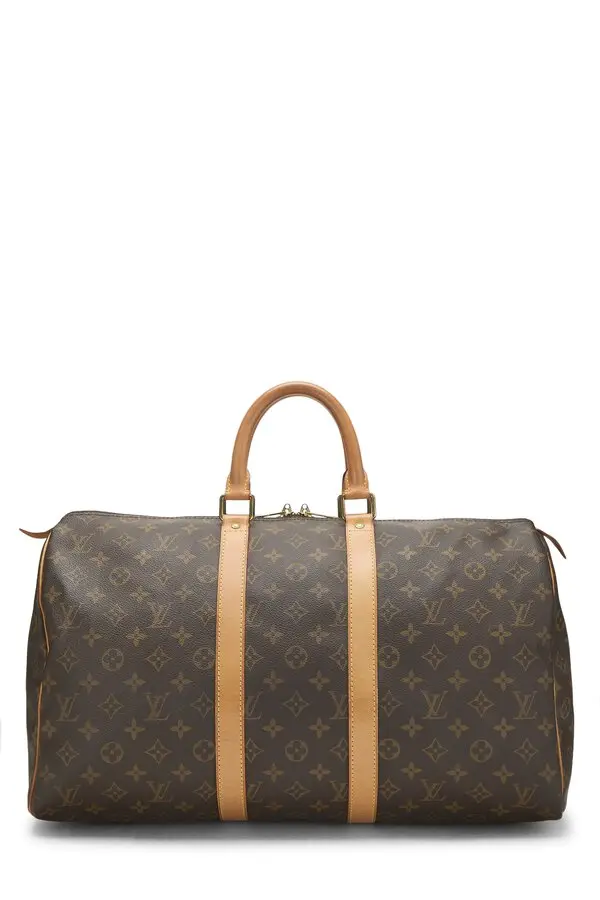 LOUIS VUITTON Monogram Keepall Bag 45 - Brown