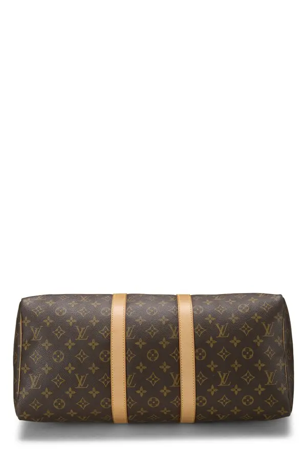 LOUIS VUITTON Monogram Keepall 45 Duffle Bag - Brown
