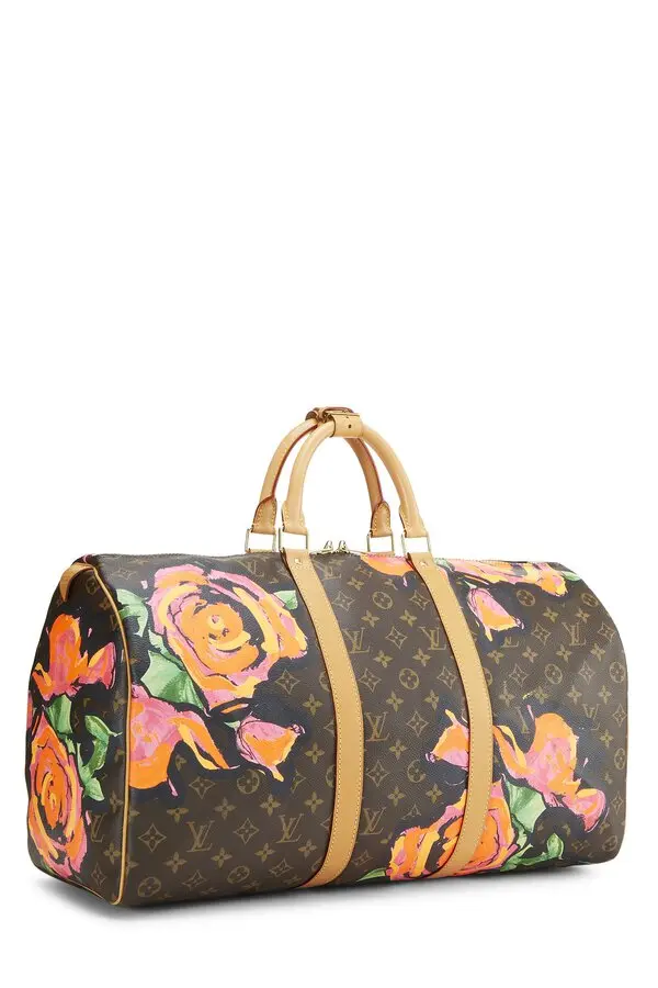 LOUIS VUITTON Stephen Sprouse X Monogram Roses Keepall Bag 50