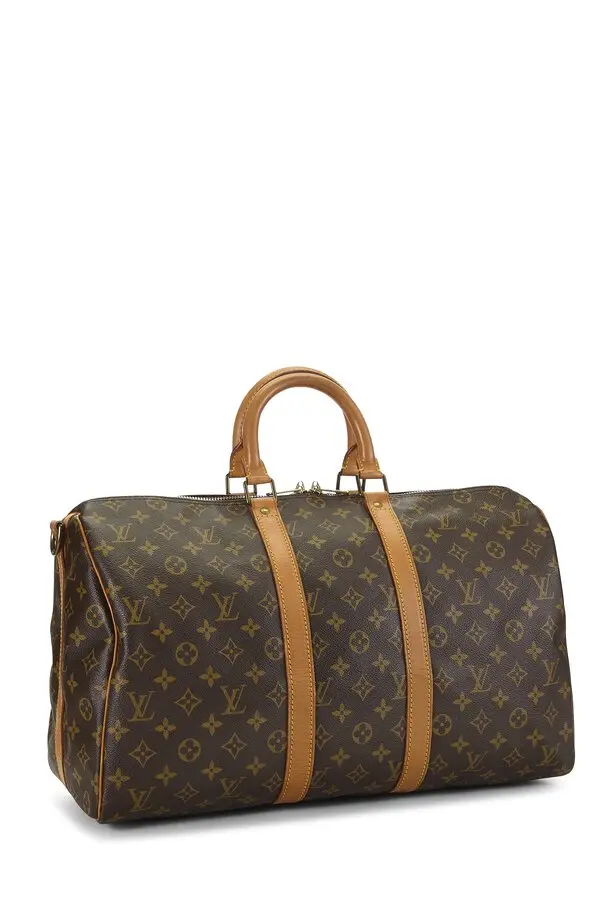 LOUIS VUITTON Monogram Keepall Bandouliere Bag 45