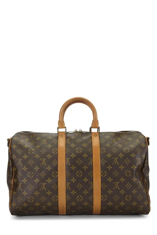 LOUIS VUITTON Monogram Keepall Bandouliere Bag 45