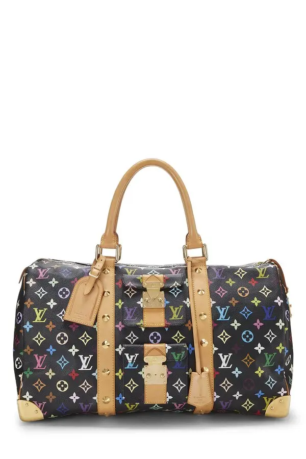 LOUIS VUITTON Takashi Murakami X Monogram Multicolore Keepall Bag 45