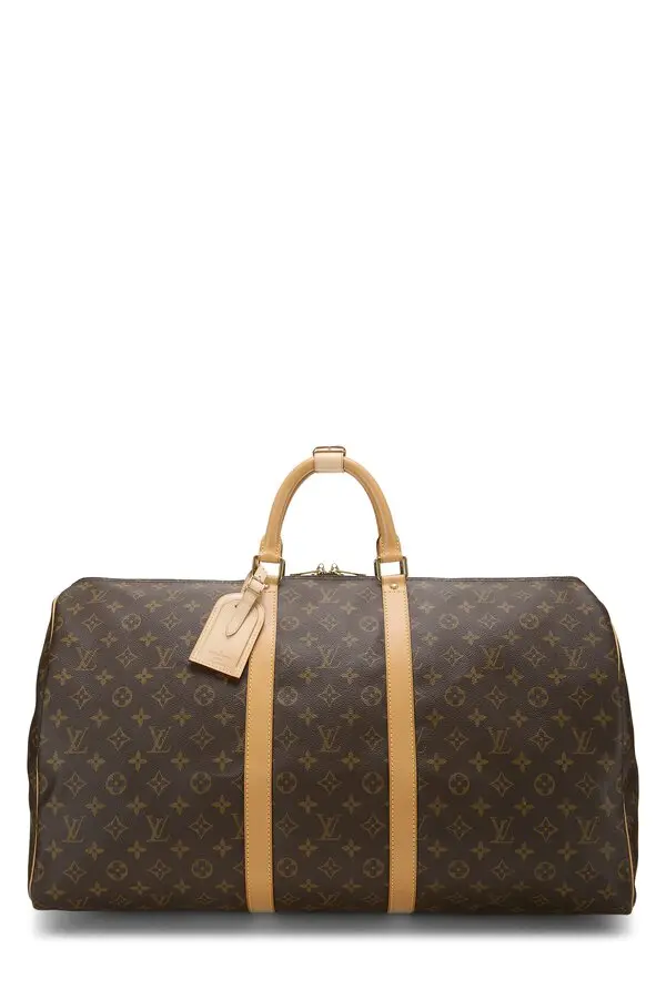 LOUIS VUITTON Monogram Keepall Bag 55 - Brown
