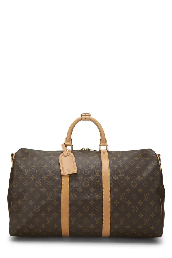 LOUIS VUITTON Monogram Keepall Bandouliere Bag 50