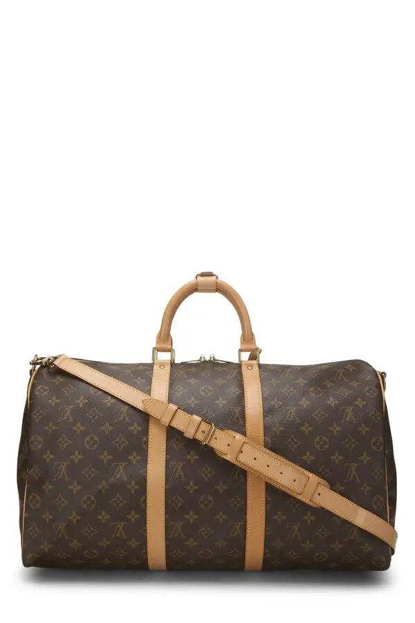 LOUIS VUITTON Monogram Keepall Bandouliere Bag 50