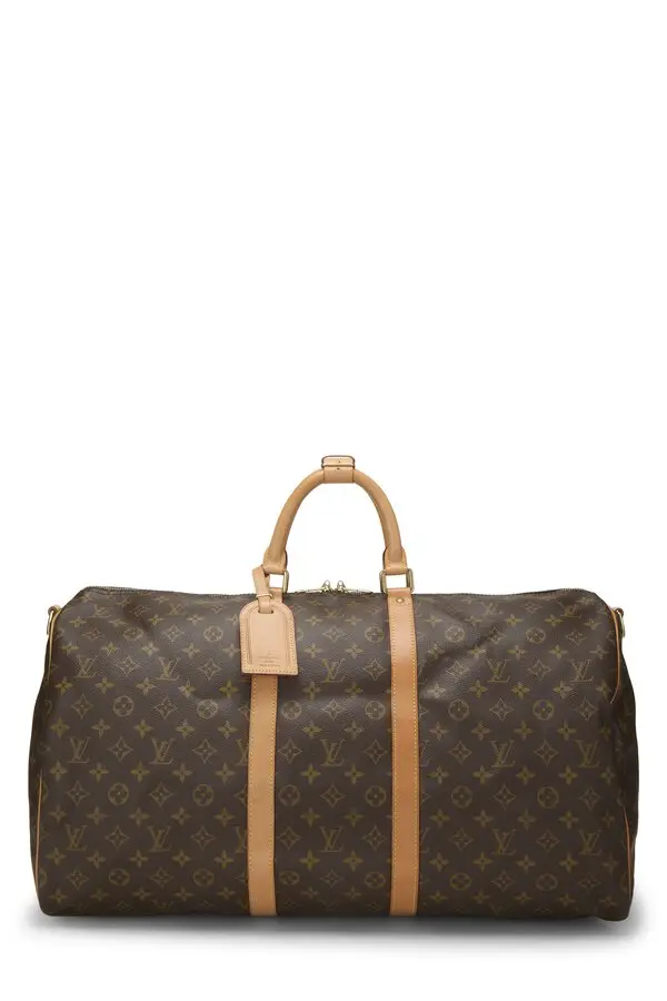 LOUIS VUITTON Monogram Keepall Bandouliere Bag 55