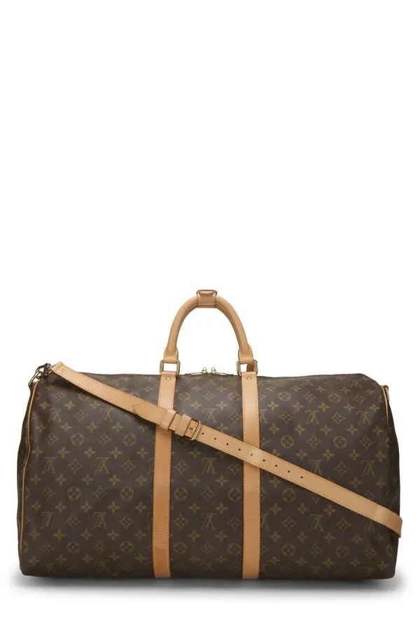 LOUIS VUITTON Monogram Keepall Bandouliere Bag 55