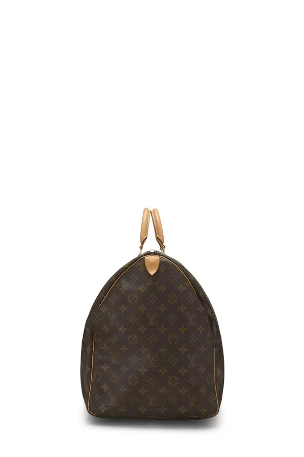 LOUIS VUITTON Monogram Keepall 60 Duffle Bag - Brown