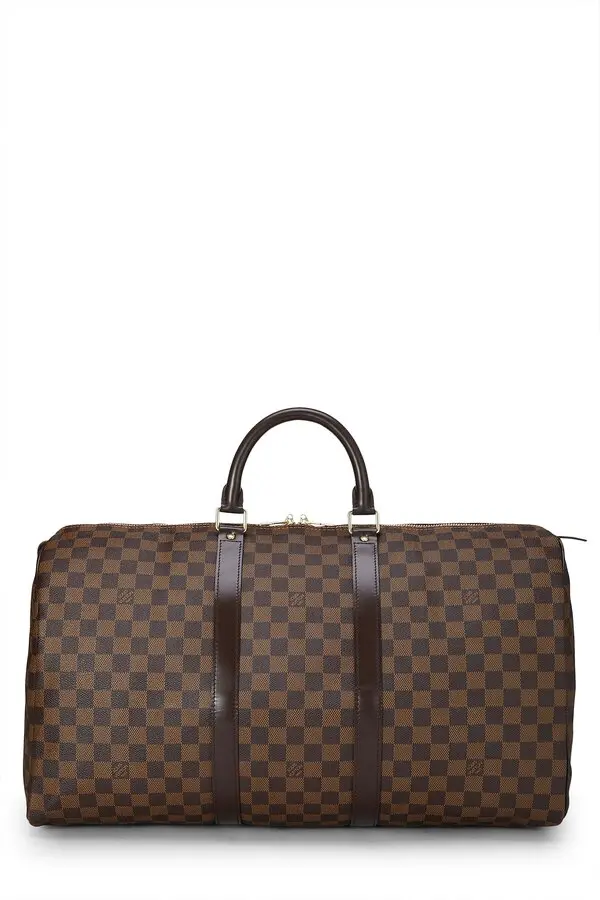 LOUIS VUITTON Damier Ebene Keepall Bag 50