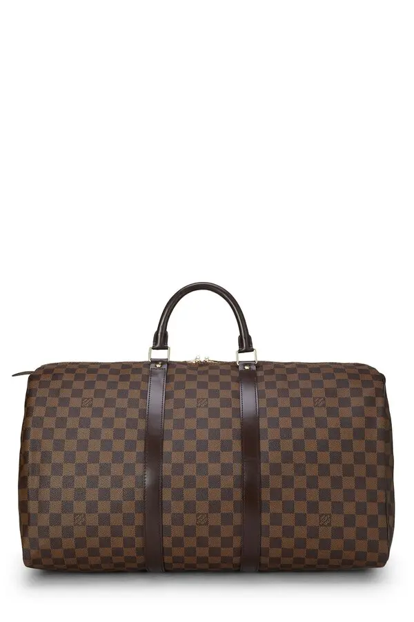 LOUIS VUITTON Damier Ebene Keepall Bag 50
