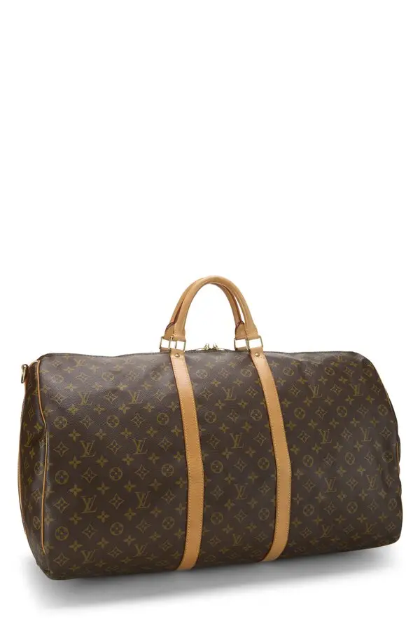 LOUIS VUITTON Monogram Keepall Bandouliere Bag 60