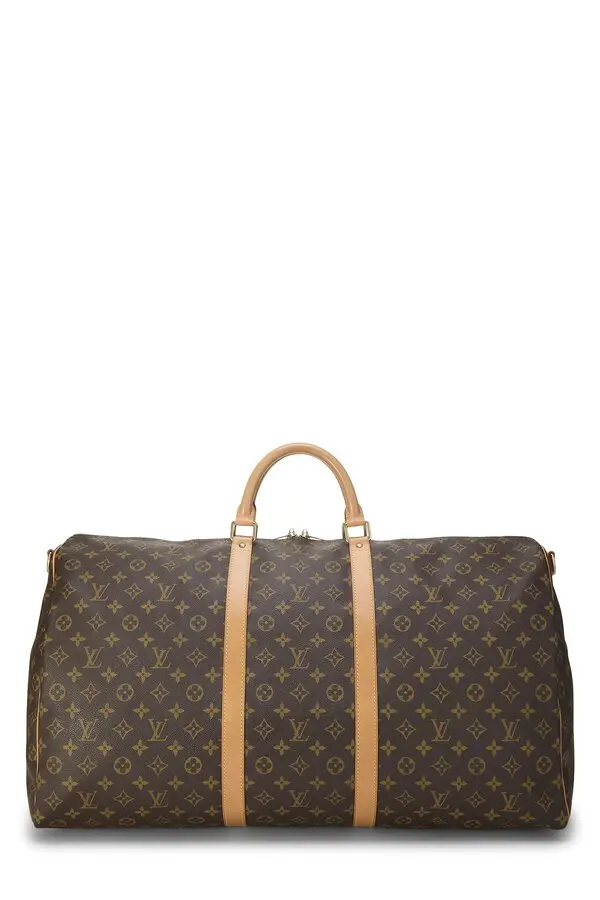 LOUIS VUITTON Monogram Keepall Bandouliere 60 Duffle Bag