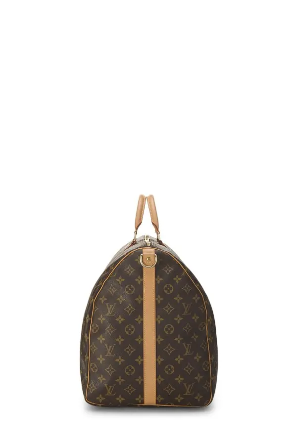 LOUIS VUITTON Monogram Keepall Bandouliere 60 Duffle Bag