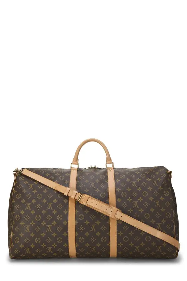 LOUIS VUITTON Monogram Keepall Bandouliere 60 Duffle Bag